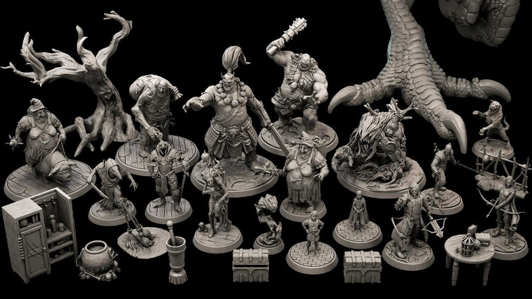 Role-playing Miniatures, the Prophecy of the Witches - Etsy