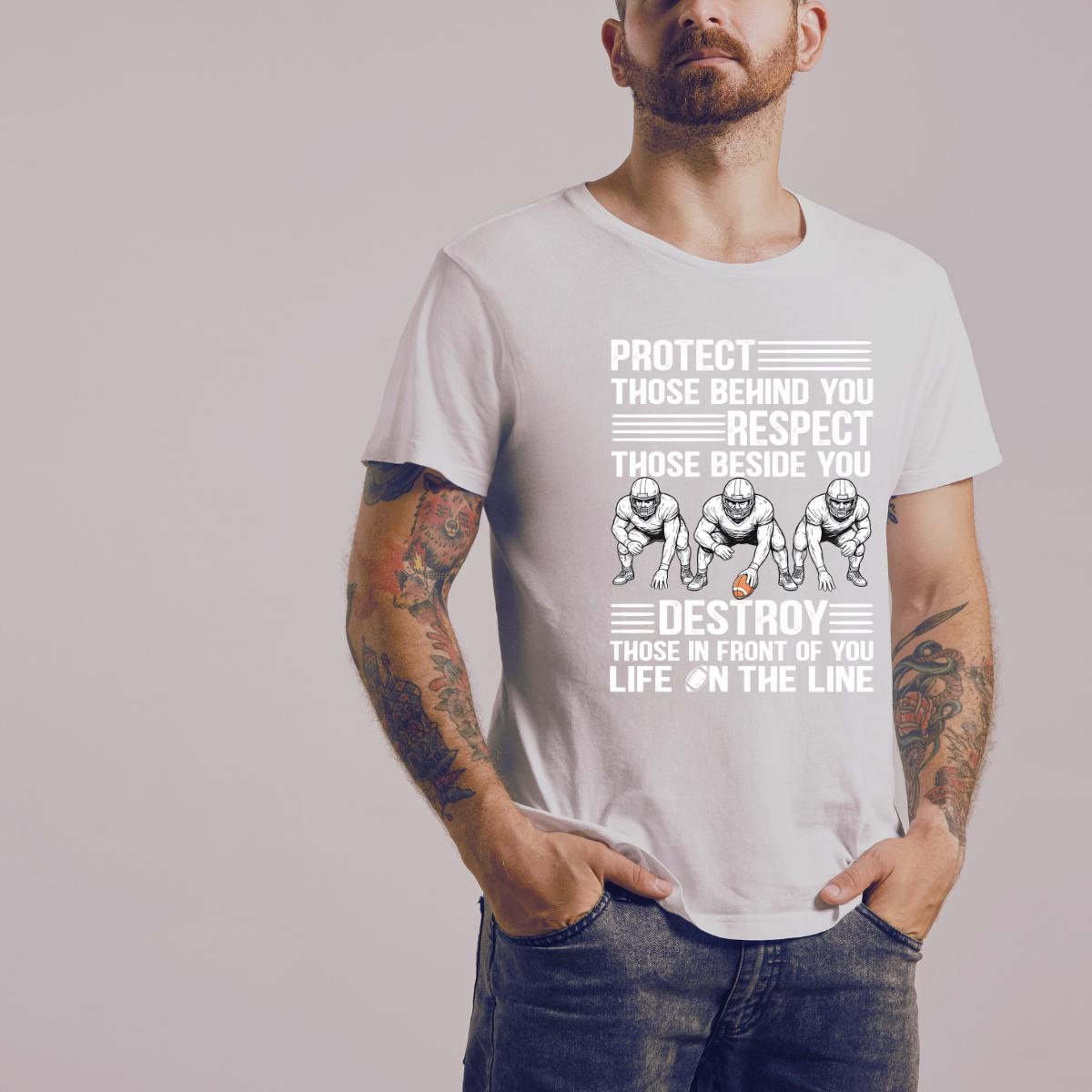 Vintage Protect Respect Destroy PNG, Offensive Lineman Football Shirt ...