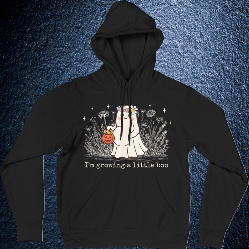 I’m Growing A Little Boo PNG, Halloween Pregnancy Announcement Shirt ...