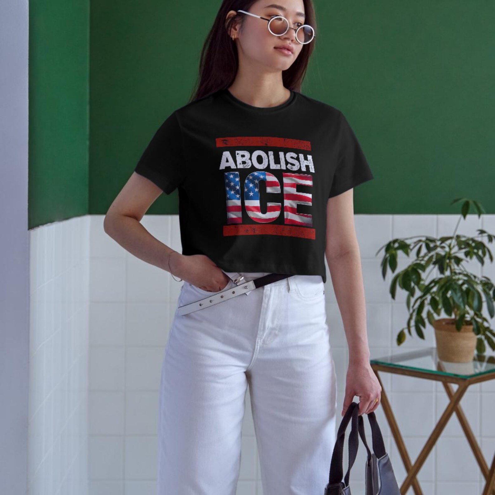 Abolish ICE PNG | Retro Vintage Distressed US Flag Graphic | Political ...