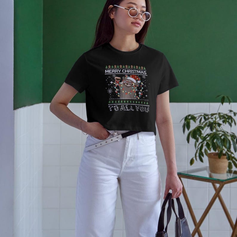 Funny Christmas Raccoon PNG | Holiday Meme T-shirt Design (digital ...