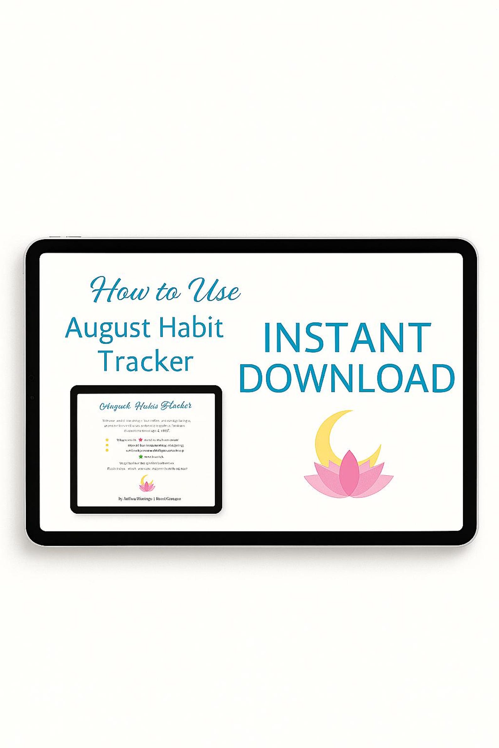 August Habit Tracker Printable | Daily Habit Tracker PDF | Wellness ...