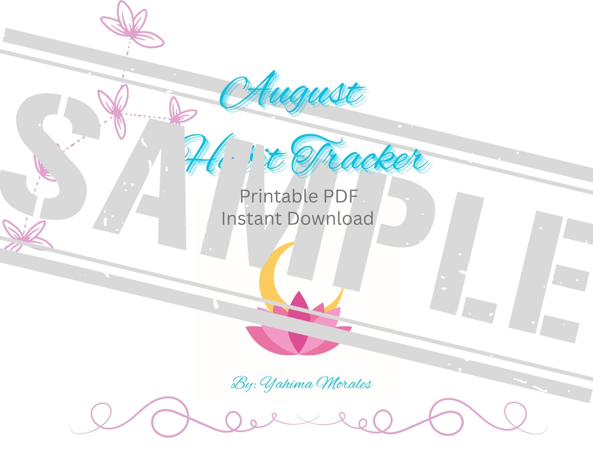 August Habit Tracker Printable | Daily Habit Tracker PDF | Wellness ...