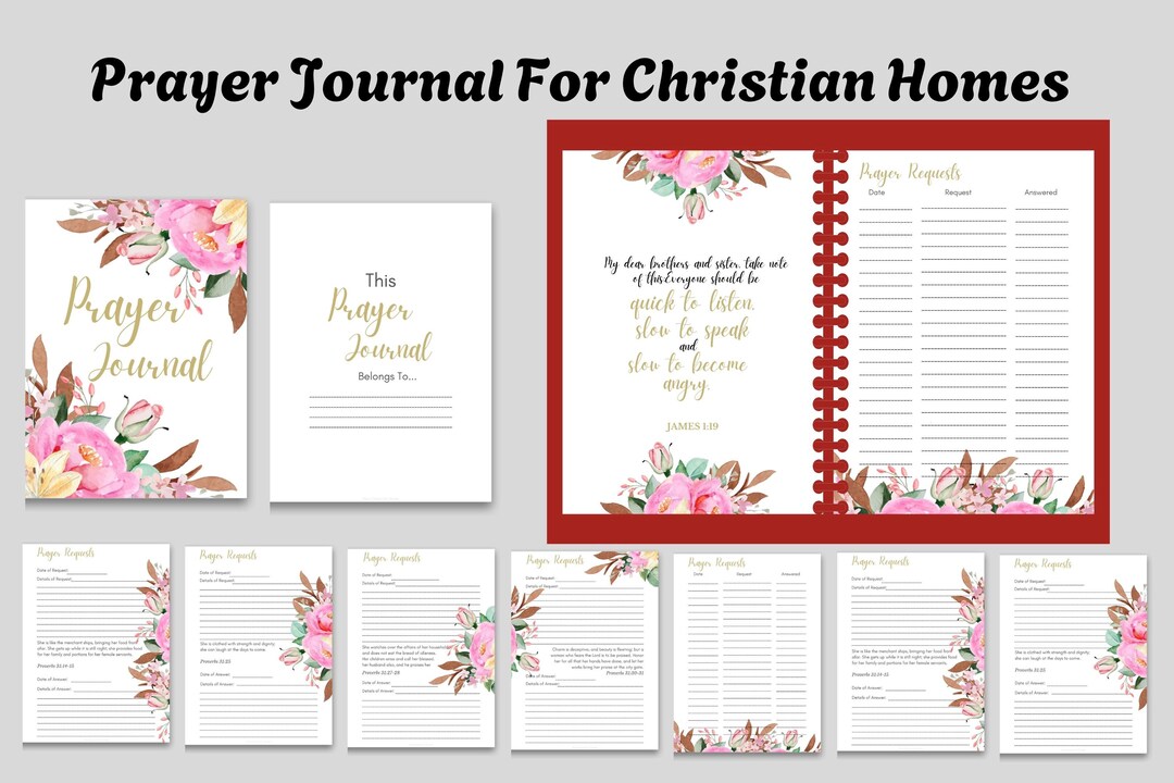 Printable Prayer Journal: Christian Devotional Planner (digital ...