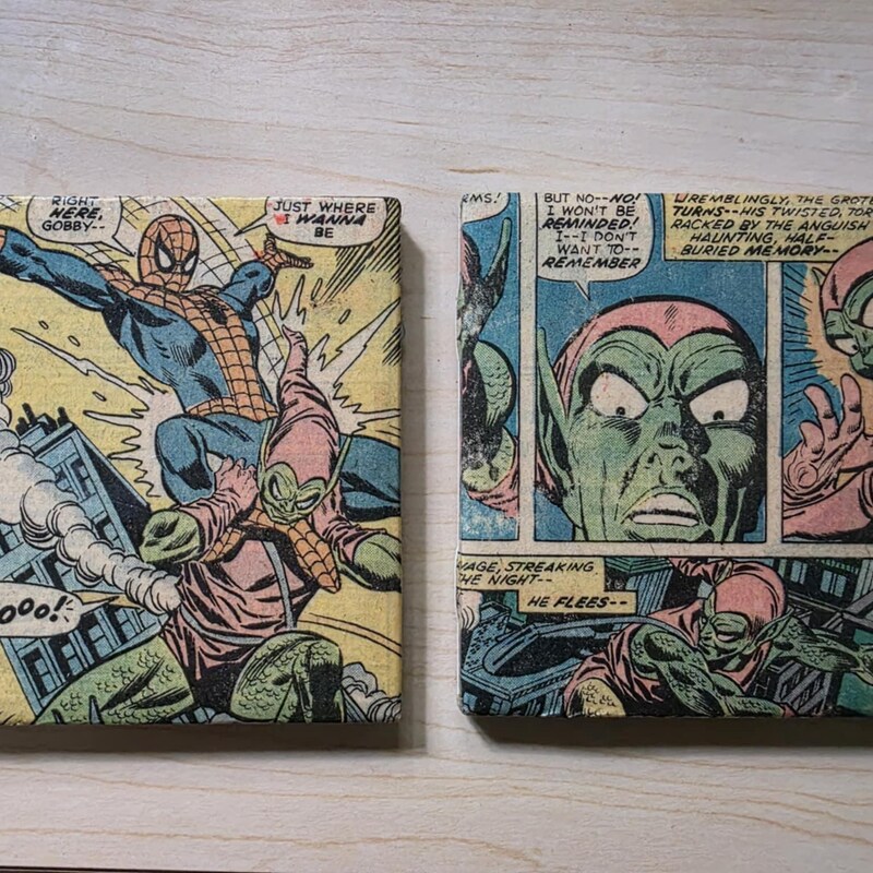 Spiderman Comic Coasters - Etsy
