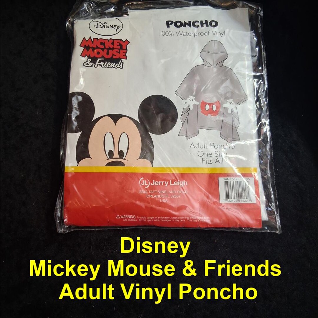 Disney Mickey Mouse & Friends Adult Vinyl Poncho – Jerry Leigh Design ...