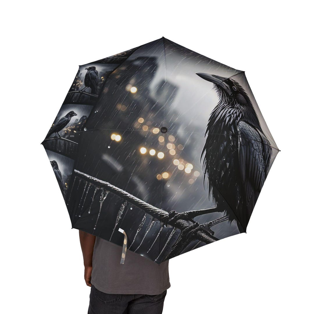 Goth Inspired, Crow Lovers, Crows in the Rain, Wearable Art, Streetwear ...
