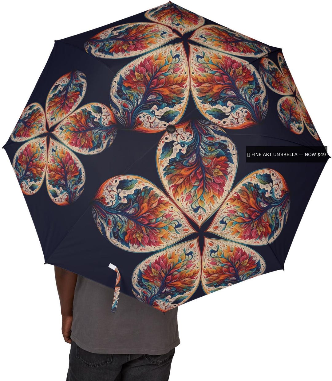 Psychedelic Mandala Umbrella: Wearable Art Rain Accessory - Etsy