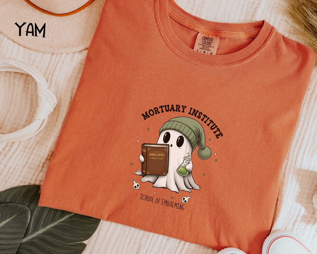 Mortuary Institute Ghost Graphic Tee, Comfort Colors School of ...
