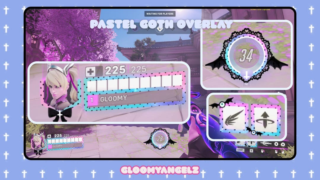 Mercy Pastel Goth Overlay | OBS, Hudsight Compatible - Etsy