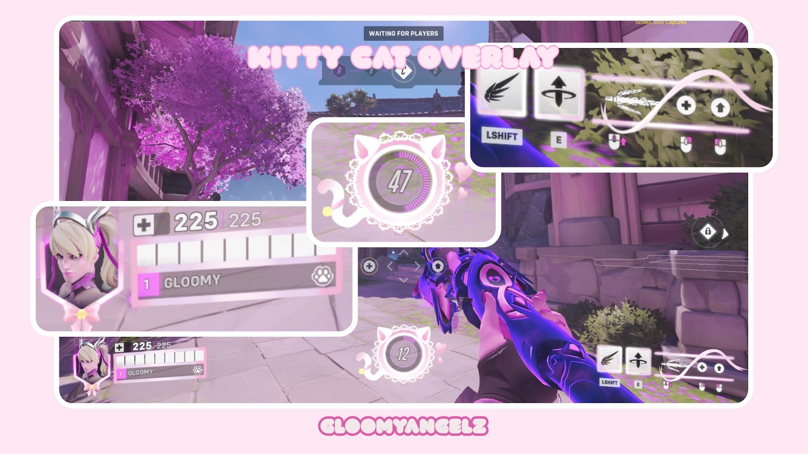 Mercy Kitty Overlay | Compatible With OBS and Hudsight | Mercy Pink and ...