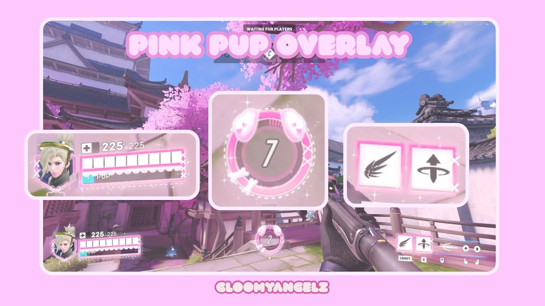 Pink Pup Mercy Stream Overlay | Overwatch 2, Hudsight Compatible - Etsy