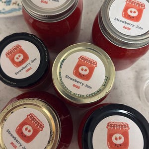 Strawberry Jam Canning Sticker - Printable - Etsy