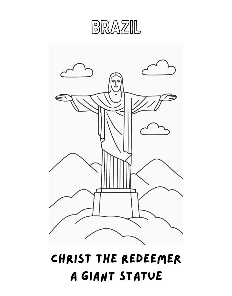 Wonders of the World Coloring Book for Kids – Countries, Landmarks ...