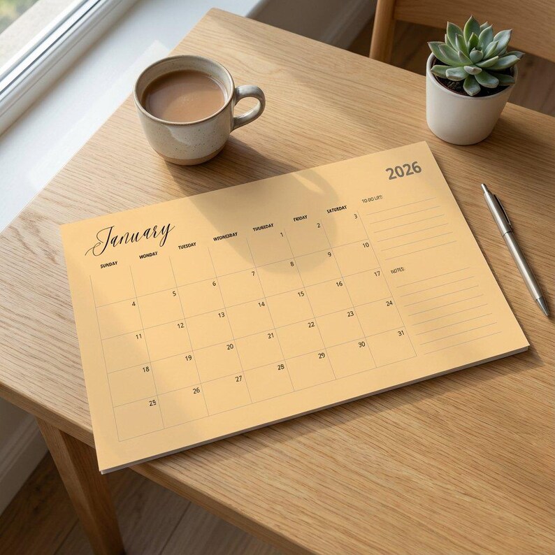 Schlichter 2026 Monatsplaner | Remarkable Paper Pro Kalender ...
