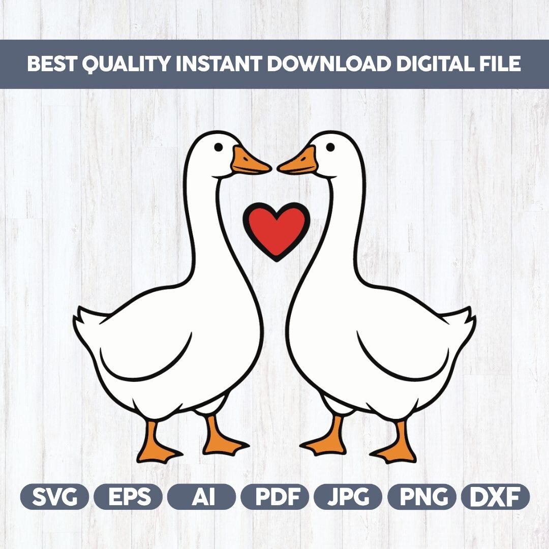 Goose Couple SVG Png,valentine Goose Png,duck Valentines Png,silly ...