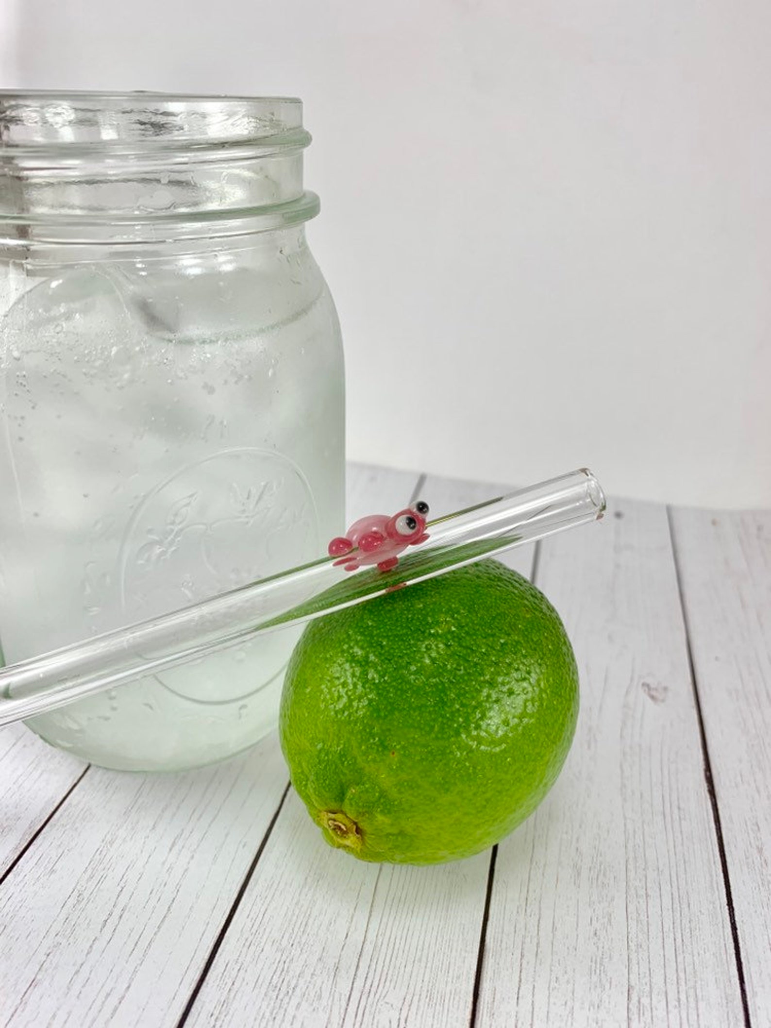 Bright Colorful Turtle Glass Drinking Straws Free Cleaning | Etsy