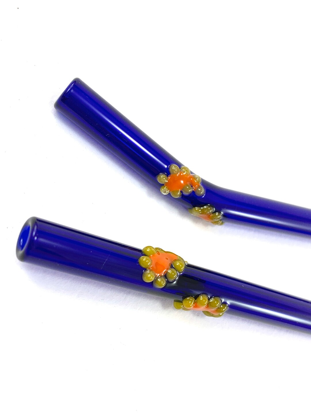 Retro Bright Paisley Straw Gift Set Set of 2 Straws Bent and - Etsy