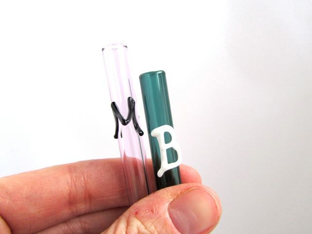 Monogram Colored Glass Straw - Etsy