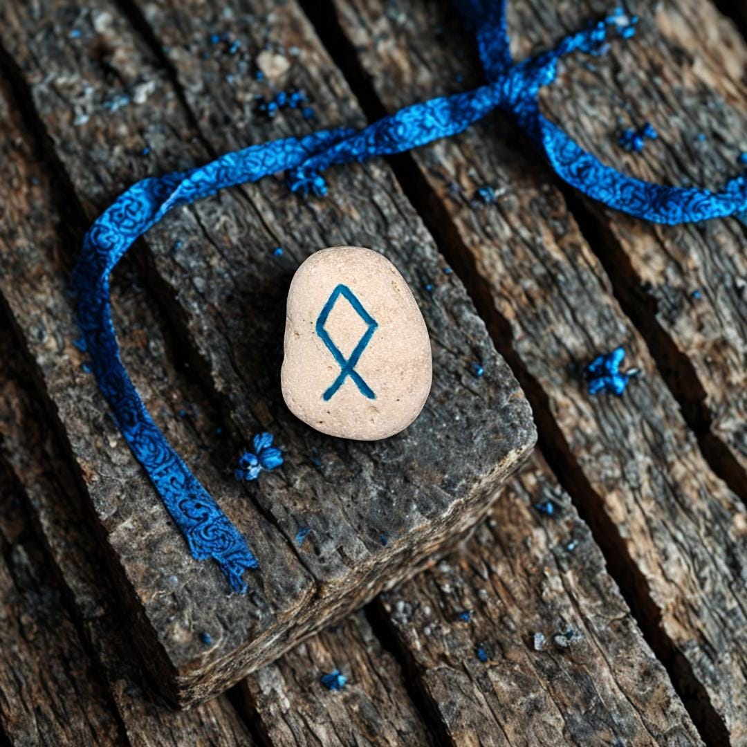 Othala Rune Guidance Stone, Engraved Pebble, Norse Talisman, Spiritual ...