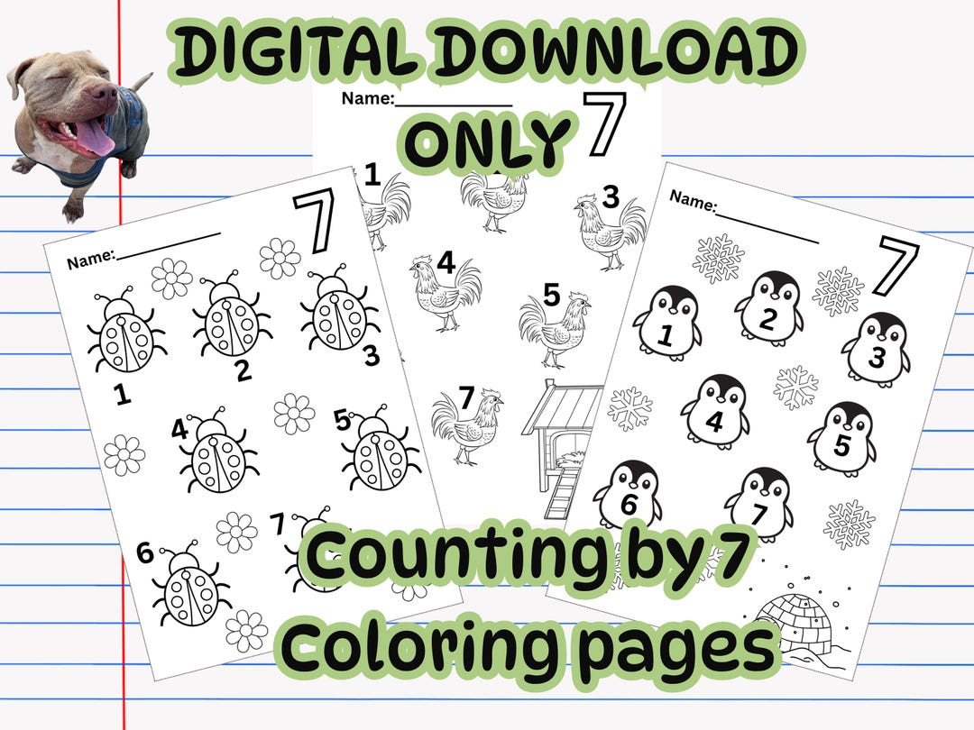 Preschool Coloring Pages, Counting Objects Coloring Activity, Preschool ...