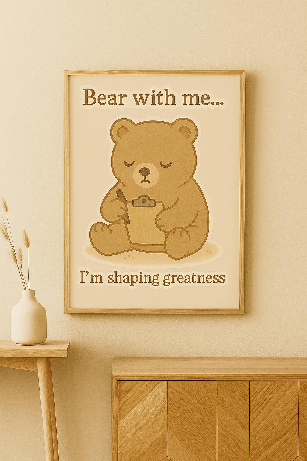 ABA Cute Printable Wall Art for Clinic or Office Print, RBT BCBA Bear ...