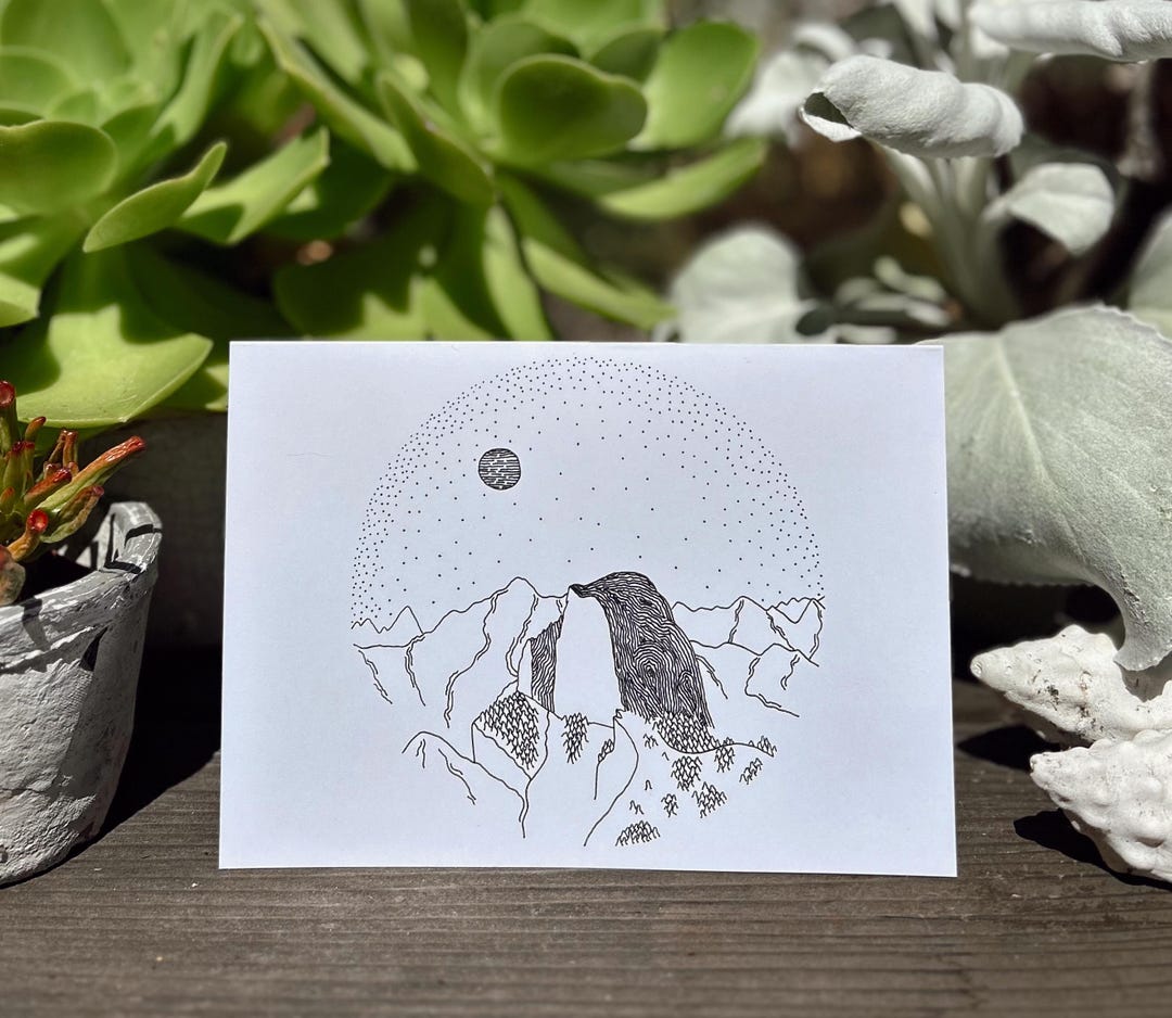 3 Yosemite Half Dome Cards (discounted Set)– Handmade, Foldable W ...