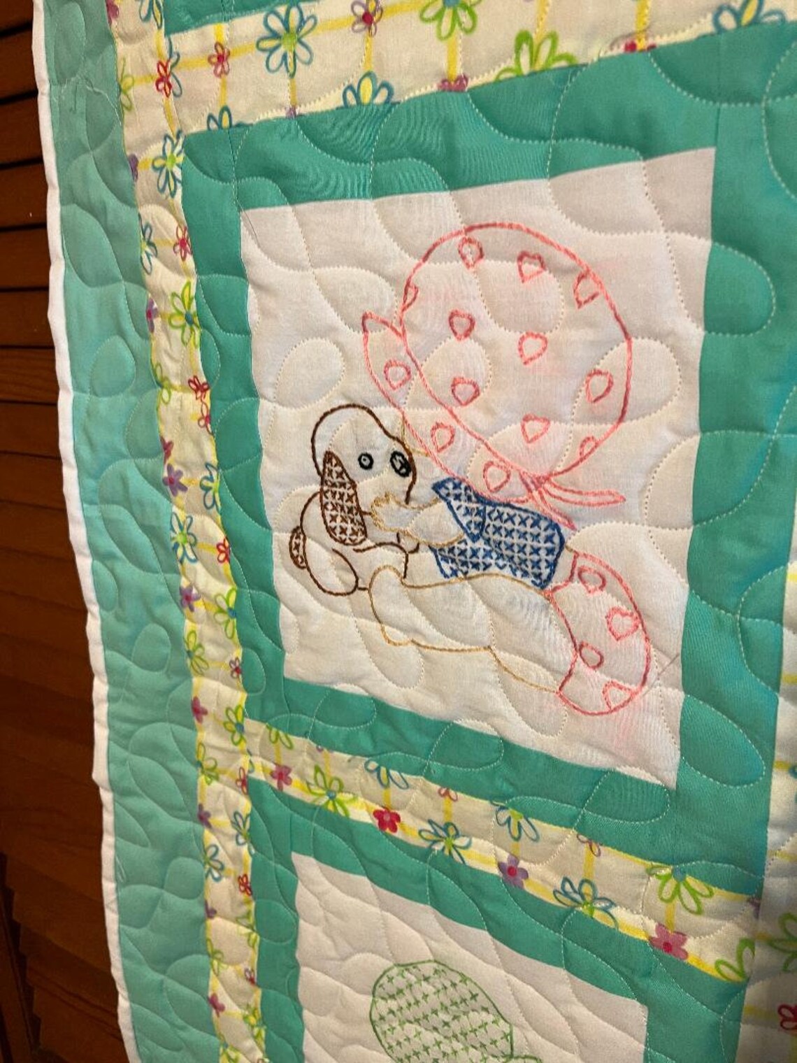 Sunbonnet Babies Hand Embroidered Crib Quilt - Etsy