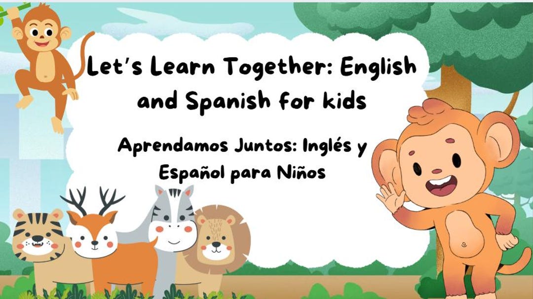 Let’s Learn Together – English and Spanish for Kids - Etsy