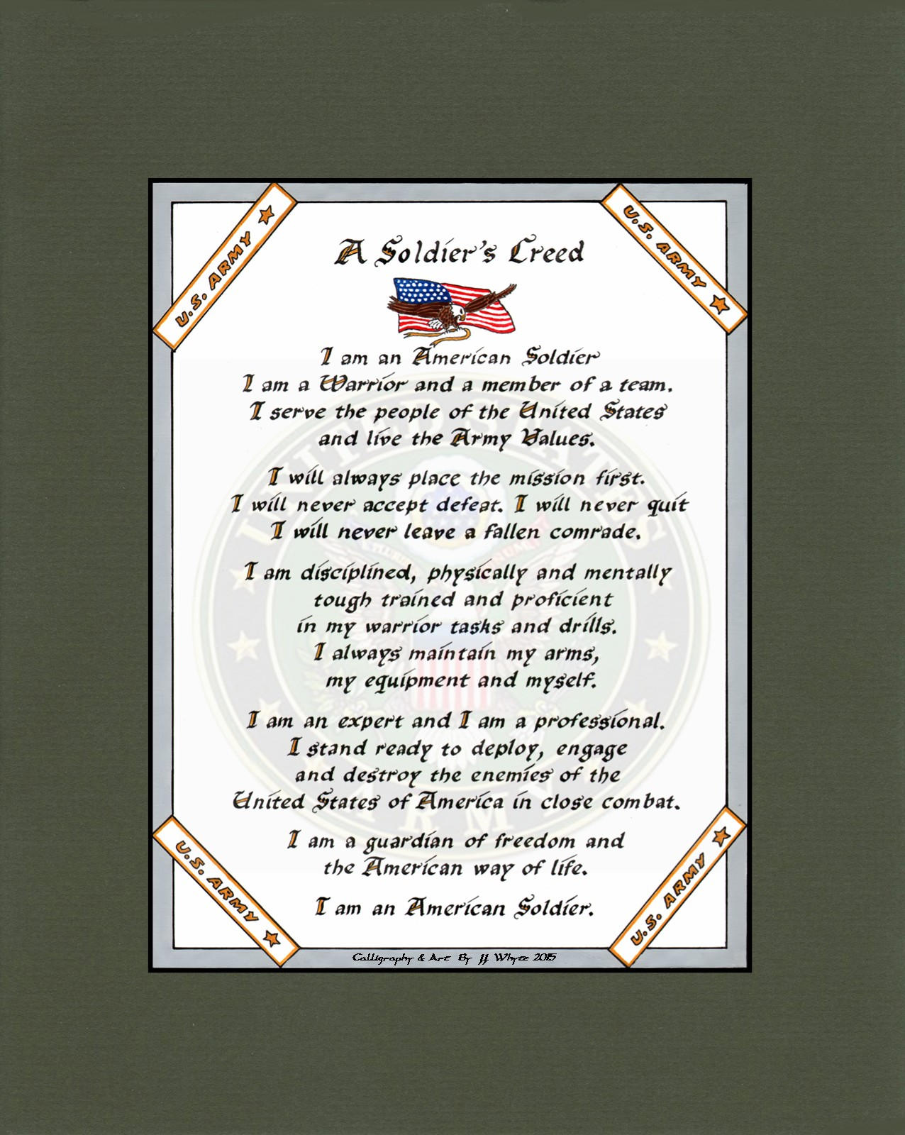 United States Army Soldiers Creed - Etsy