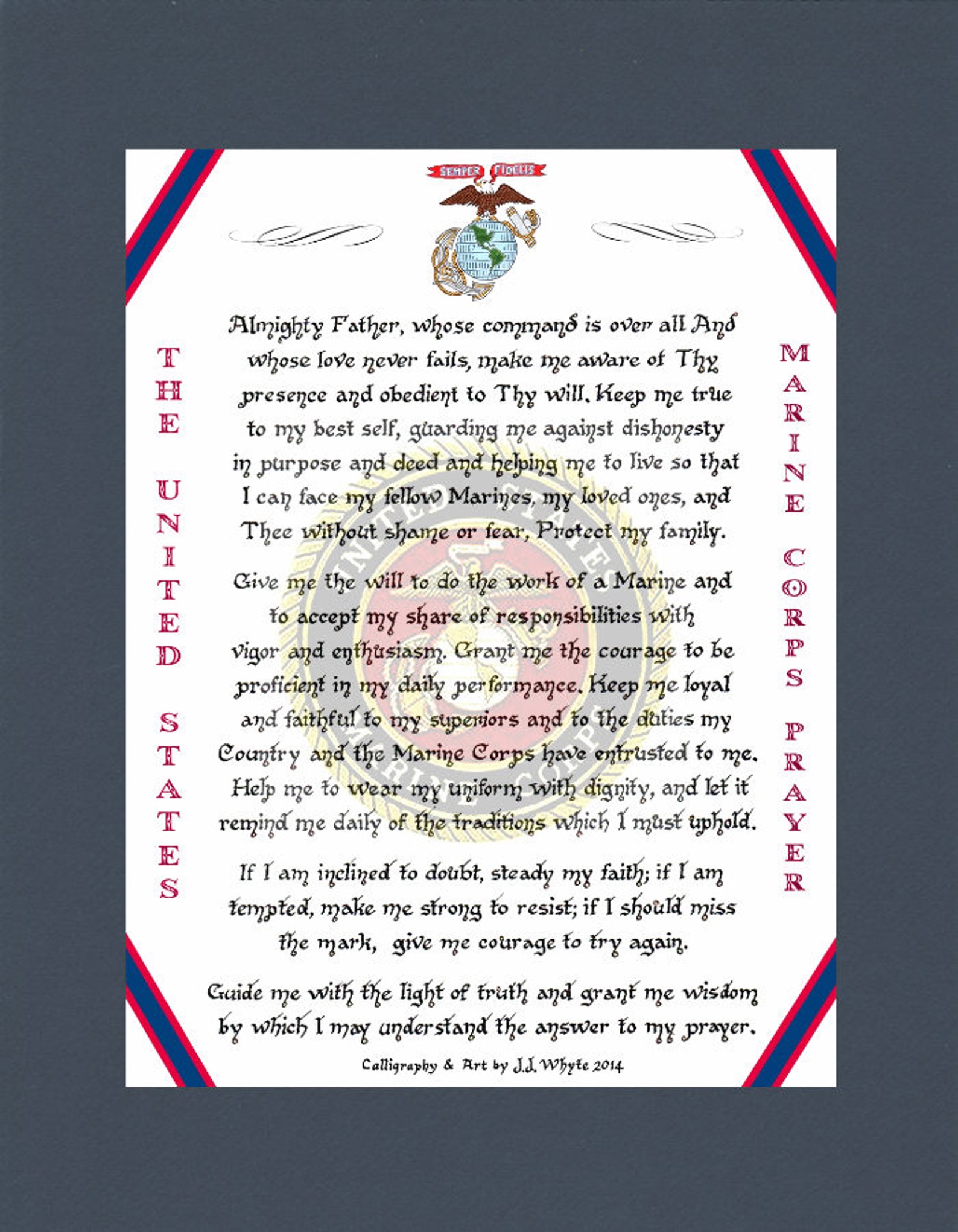 United States Marine Corps Prayer - Etsy