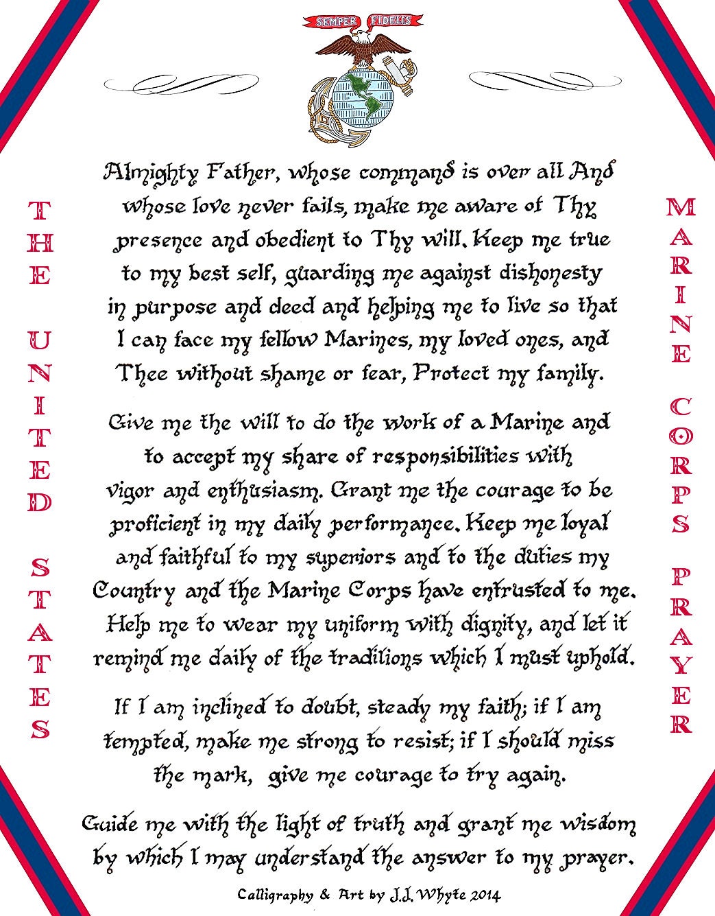 United States Marine Corps Prayer - Etsy