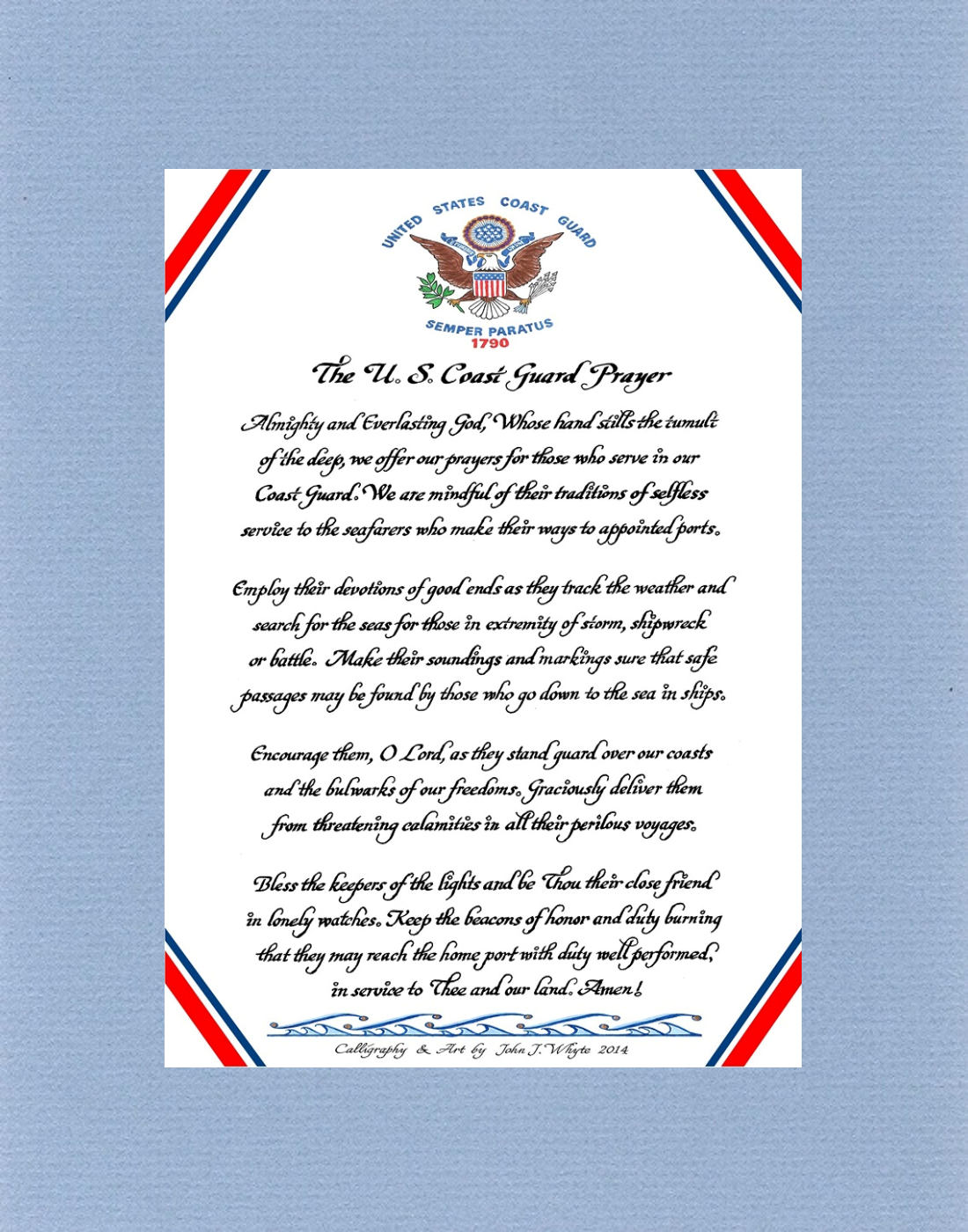 United States Coast Guard Prayer Almighty and Ever Lasting God - Etsy
