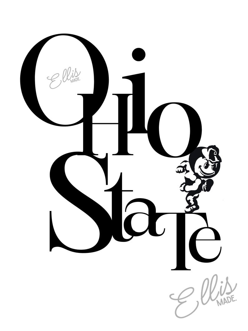 The Ohio State University Poster - Etsy