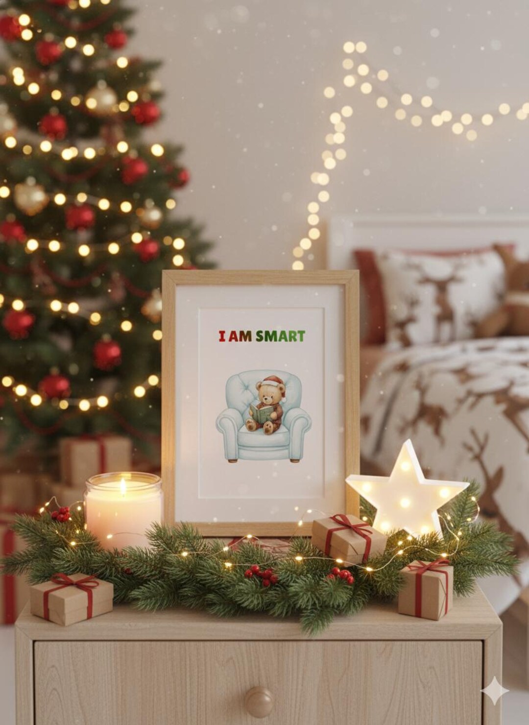 Printable Affirmation Poster for Kids Room - Christmas Nursery Decor ...