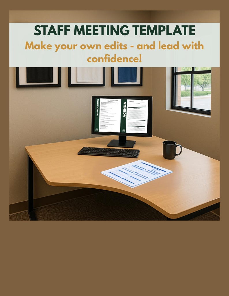 Editable Staff Meeting Template | Canva Meeting Agenda (printable) - Etsy