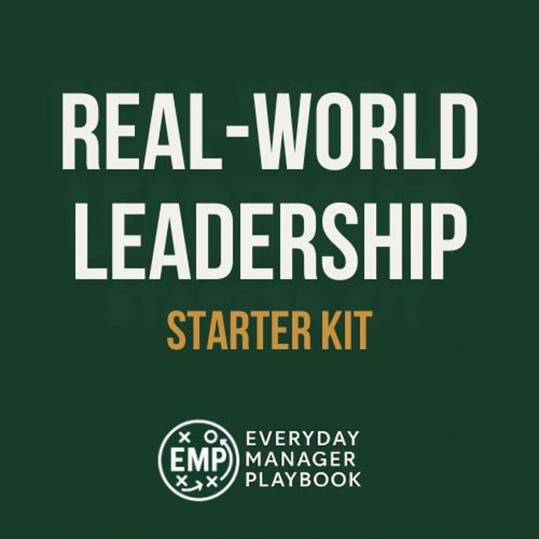 Real-world Leadership Starter Kit | New Manager Workbook & Templates ...