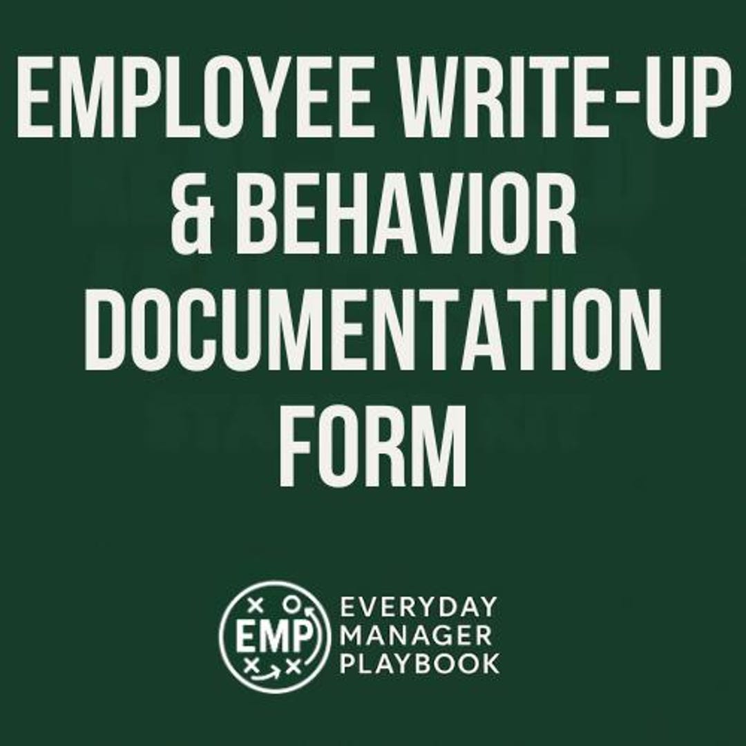 Employee Write-up Form | Behavior Documentation Template (printable) - Etsy