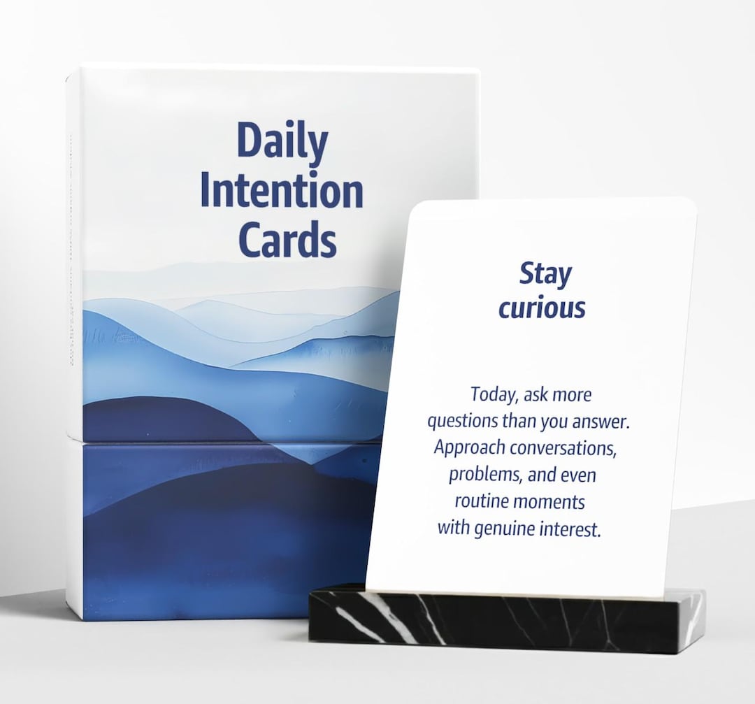 Daily Intention Cards | 80 Daily Mindfulness Prompts | Self Care Deck ...