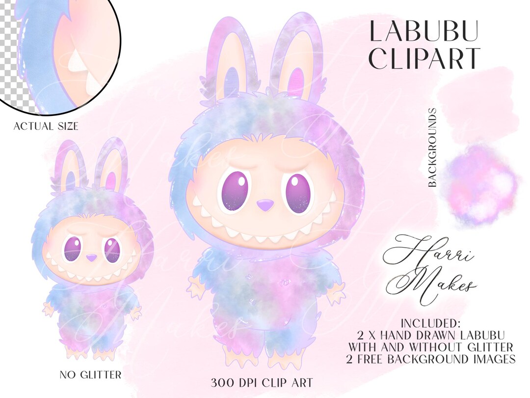 Hand Drawn Labubu Clipart: PNG Files for Crafts (digital Download - Etsy