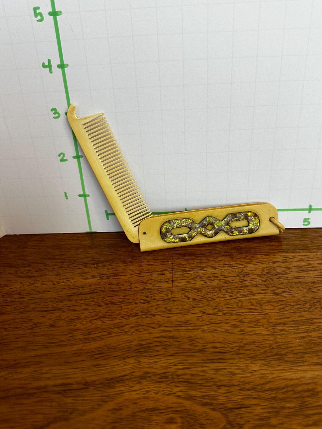 Vintage Celluloid Folding Comb, Art Deco - Etsy