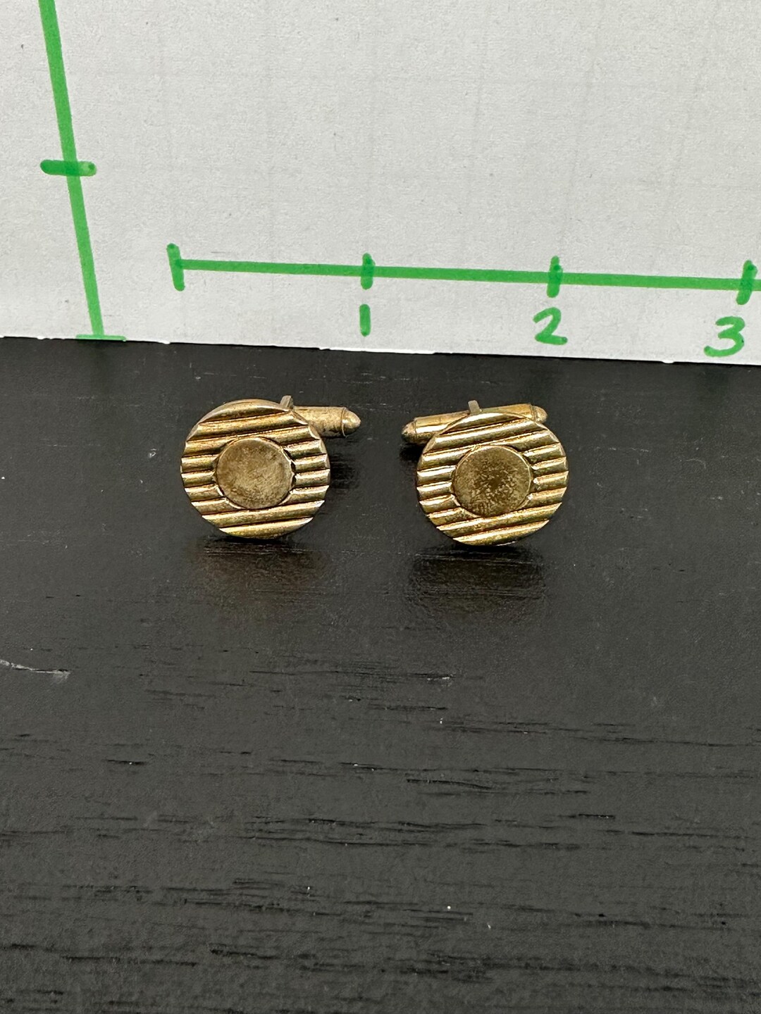 Vintage Gold-tone Art Deco–style Cufflinks – Bullet-back Closure - Etsy