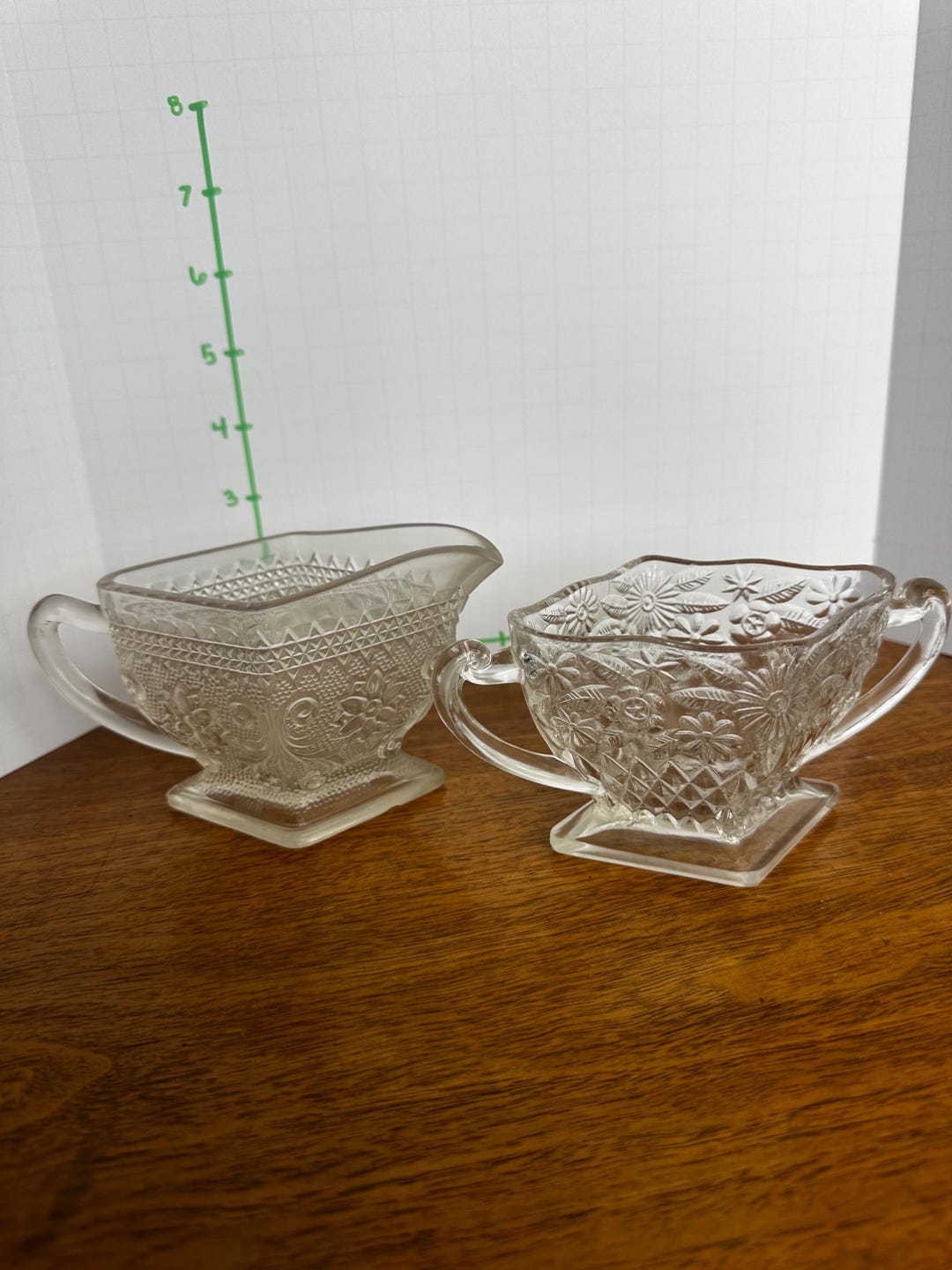 Vintage Indiana Glass Pineapple Floral Sugar Bowl, Diamond Pattern - Etsy