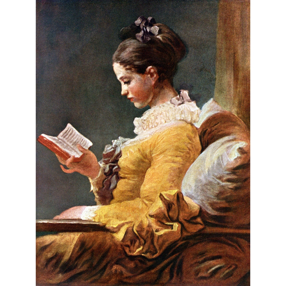 Woman Reading Card - Victorian Reader Notecard - Girl Reads Artwork - Etsy