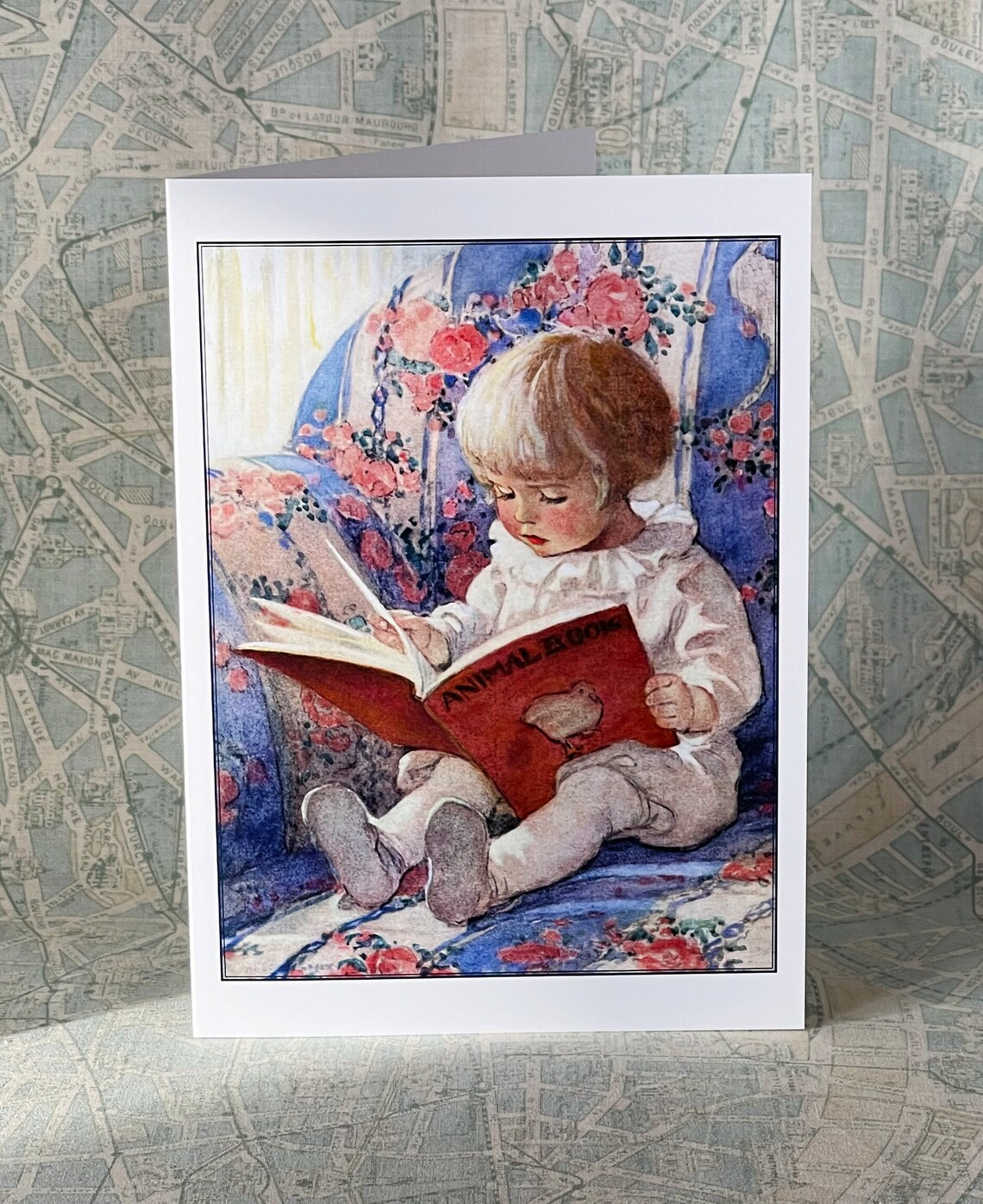 Toddler Reads Notecard Baby Reader Greeting Card Jessie - Etsy