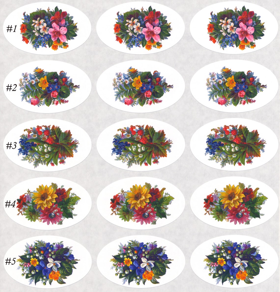 Victorian Flower Stickers 1 Envelope Seals Hibiscus - Etsy