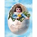 Easter Card - Little Boy in Big Egg With Flowers - Christian Holiday ...