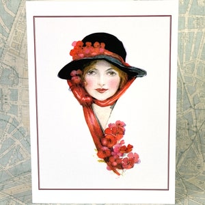 Beautiful Woman Card - Flower Maiden Notecard - Gift for Woman - Etsy