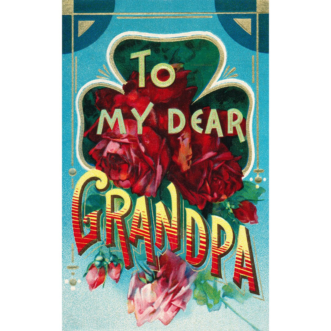 Grandfather Birthday Card - to My Dear Grandpa Notecard - Etsy