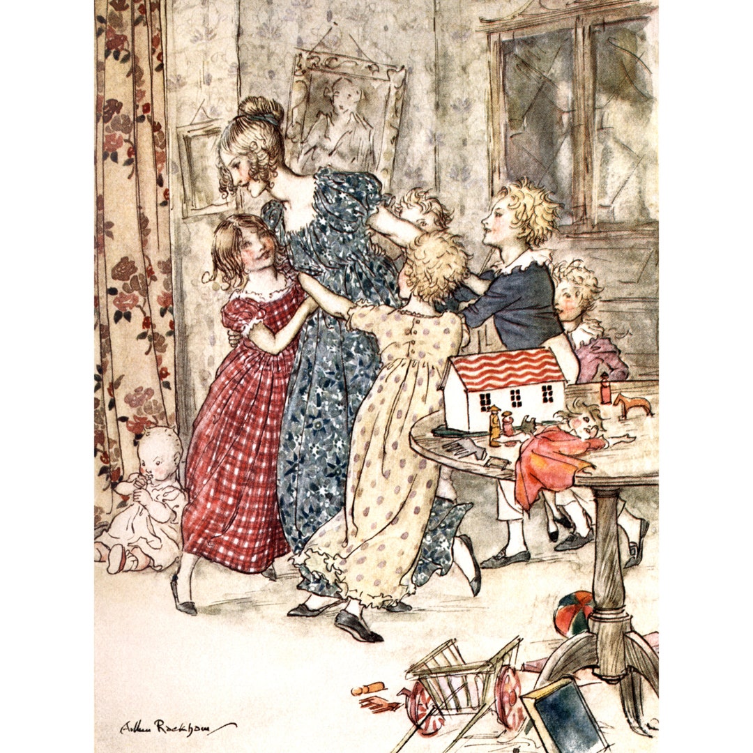 Arthur Rackham Card Belle From A Christmas Carol Young Woman Dances ...